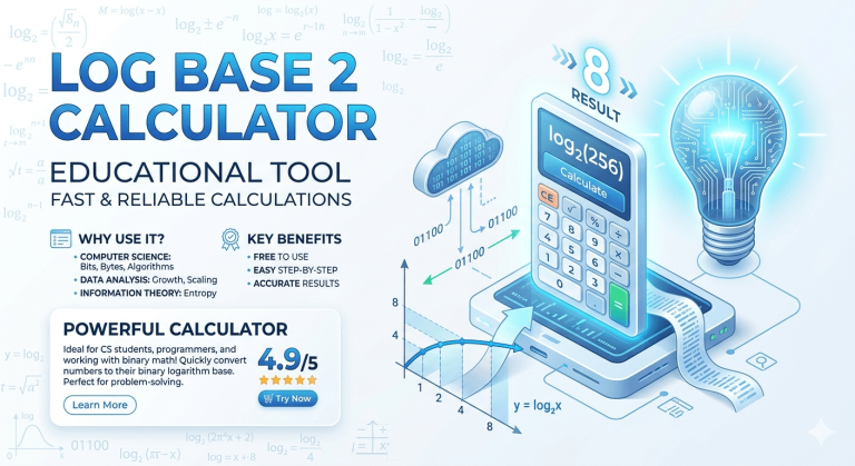 Log Base 2 Calculator | Log₂ Calculator with Step‑by‑Step Solution